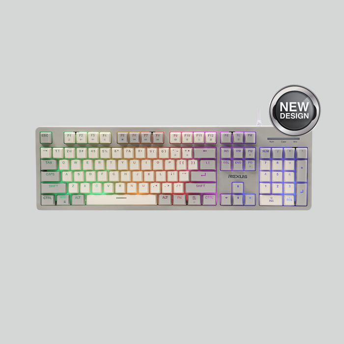 Promo Keyboard Gaming Rexus K9E dengan LED dan Keycaps Putih - White ...