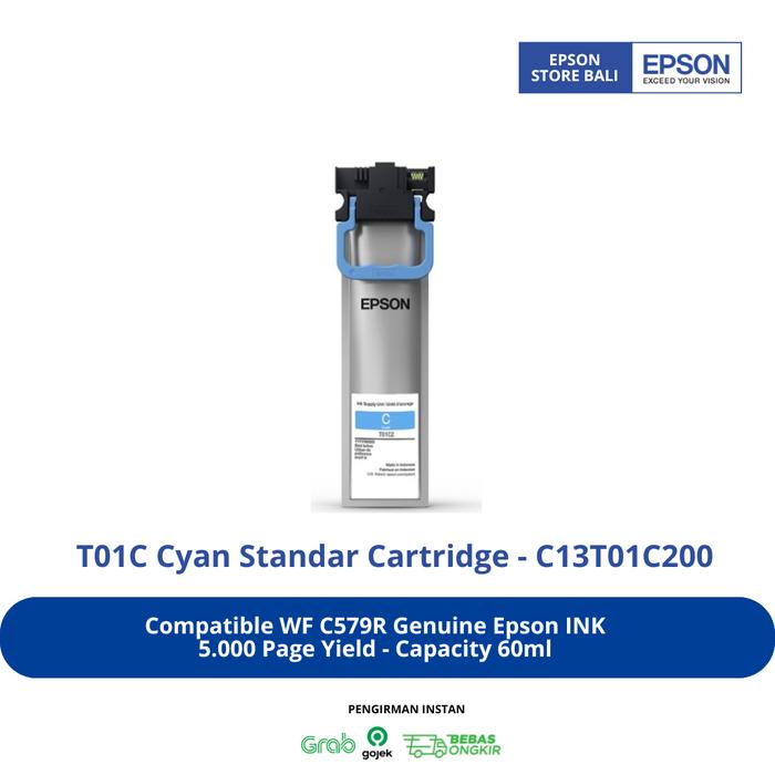 Jual Tinta EPSON T01C Standard Tinta printer Epson WF C579R 579R ...
