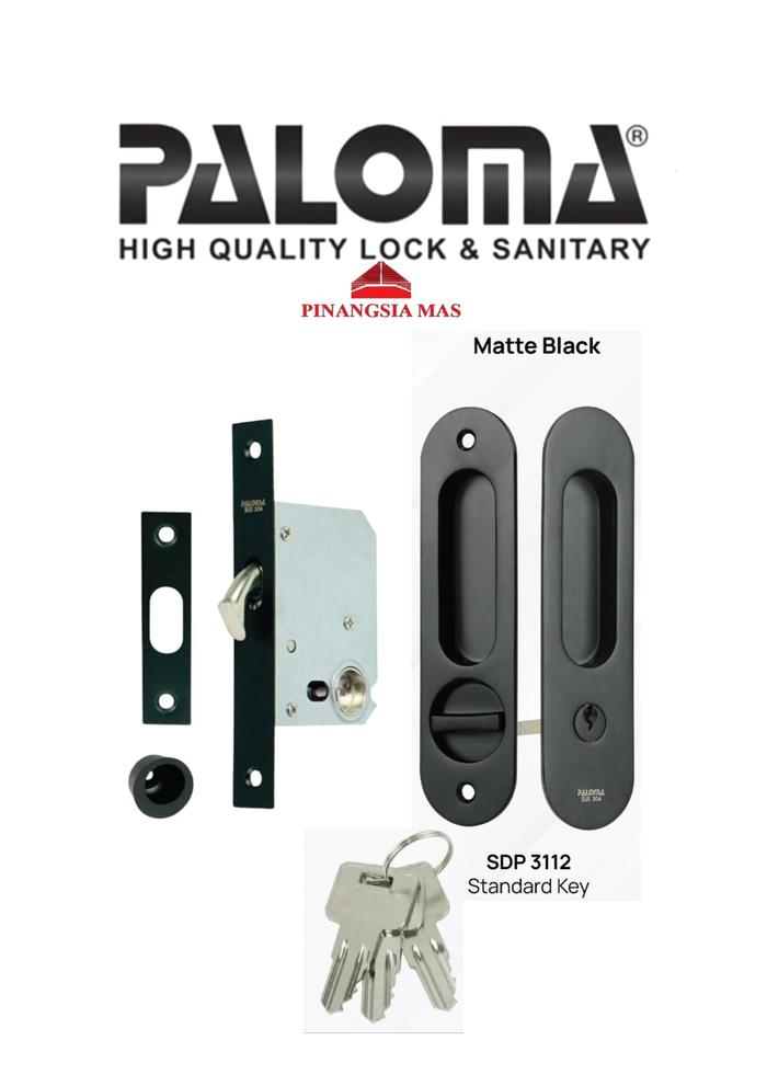 Jual PALOMA Handle Tanam Kunci Pintu Sliding / Geser Set Stainless SUS ...