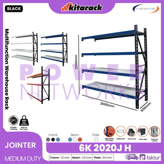 Jual RACK GUDANG BESI Serba guna 600KG 2 METER P 2 METER RACK GUDANG ...