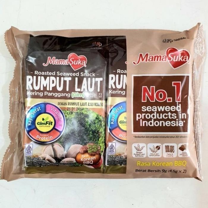 Jual mamasuka rumput laut 9gr rumput laut kering panggang nori semua ...
