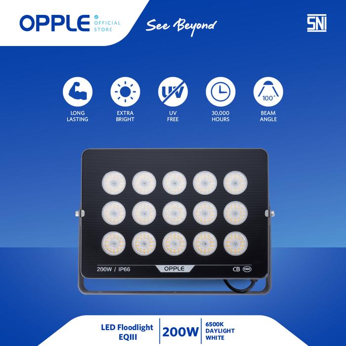 Promo OPPLE Lampu LED Floodlight 200W 6500K EQ III Putih Cicil 0% 3x - Kab. Tangerang - Opple ...