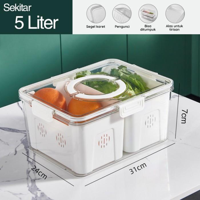 Promo MEGAM Food Container Kulkas Toples Plastik Tempat Makanan Kotak ...