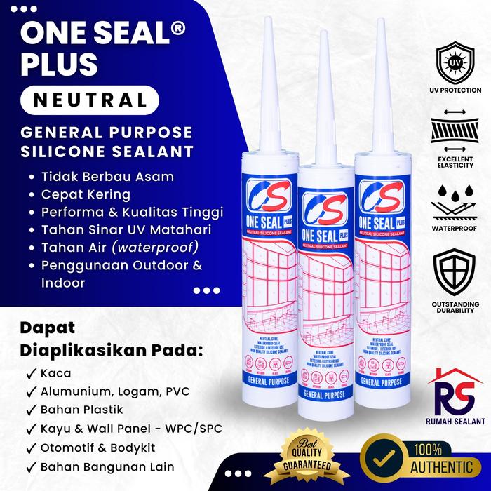 Jual Sealant/Lem Kaca Jenis Neutral (Non-Asam) Merek ONE SEAL PLUS ...