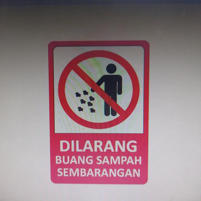 Jual Rambu Dilarang Buang Sampah Sembarangan 60cm x 40cm Alumunium ...