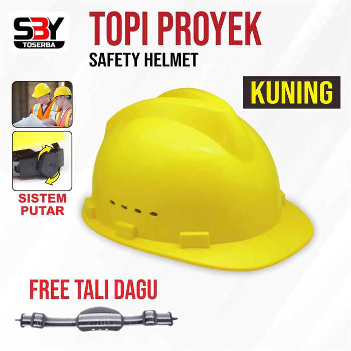 Jual Topi Proyek Warna / Safety Helmet Helm Kerja ALDO - Kuning - Kota ...