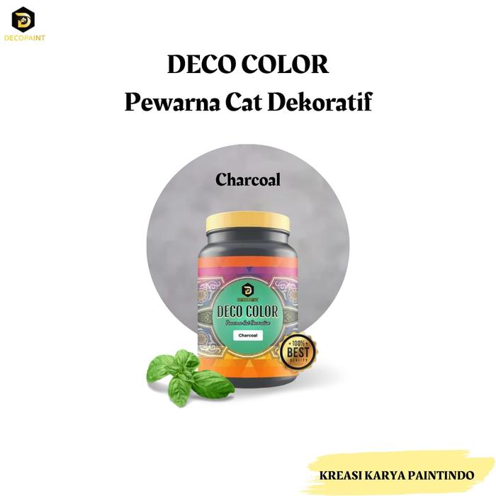 Promo Decopaint Deco Color Pewarna Cat Dekoratif - Charcoal - Kemasan ...