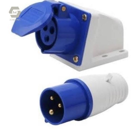 Jual Industrial Surface Mounting Socket & Plug 3 Pole 3P 16A IP44 FORT ...