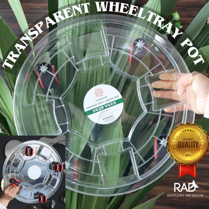 Jual TATAKAN POT RODA / WHEELED TRAY TRANSPARENT 40CM - Jakarta Utara ...