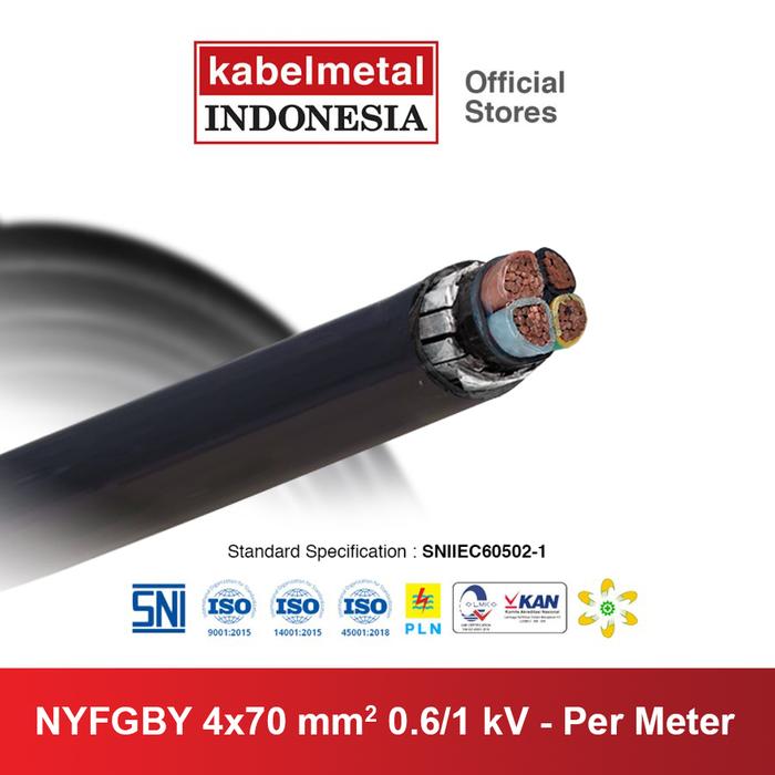 Promo Kabel Metal - Kabel NYFGBY 4x70 mm Per Meter Tanam Bawah Tanah ...