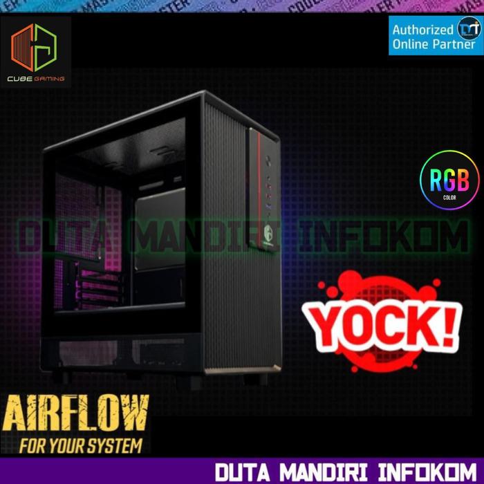 Jual Cube Gaming KIEV I YOCK - Tempered Glass Mini Tower m-ATX Gaming Case - YOCK - Jakarta ...