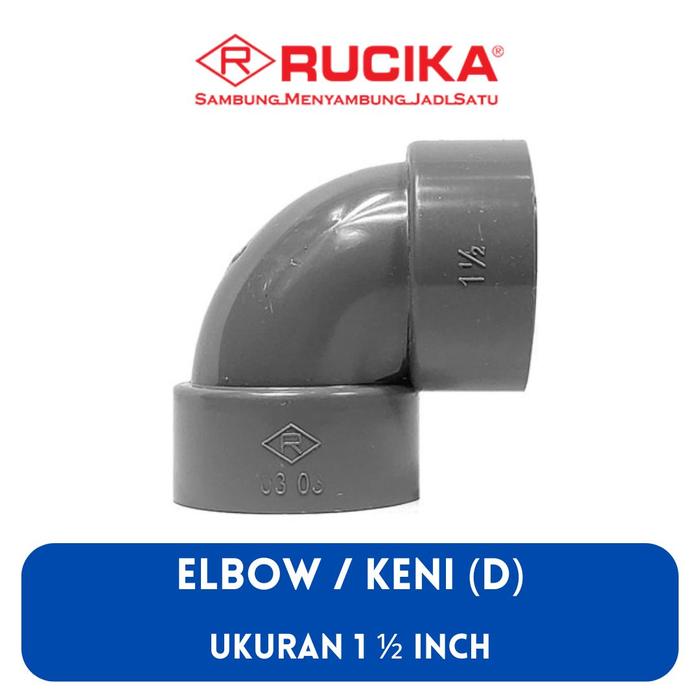 Jual Keni / Elbow / Knee Rucika D (TIPIS) Ukuran 1 1/2" Inch / 1.5" Inch / 1,5" Inch Fittings ...