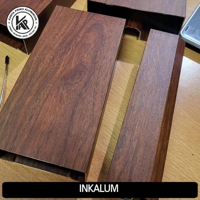 Jual KUSEN ALUMINIUM MOTIF SERAT KAYU BISA CUSTOM UKURAN DAN MODEL Set ...