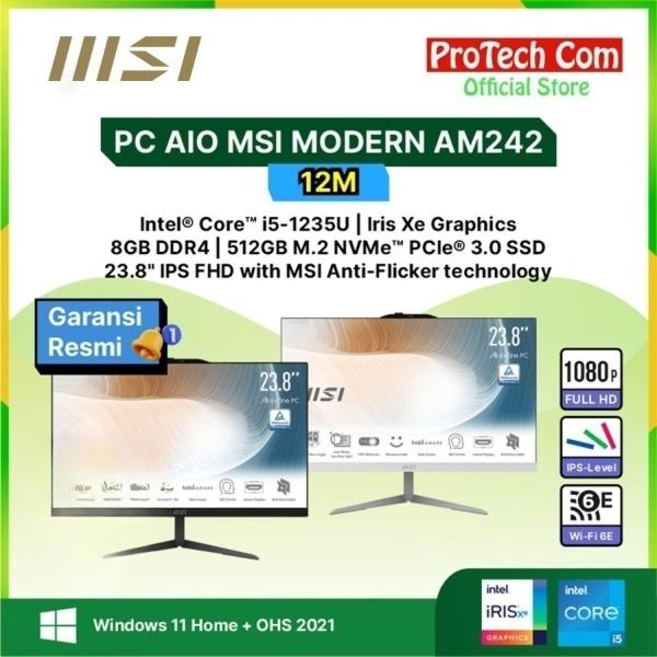 Promo PC AIO MSI MODERN AM242 12M I5-1235U 8GB 512GB 23,8" FHD IPS OHS ...