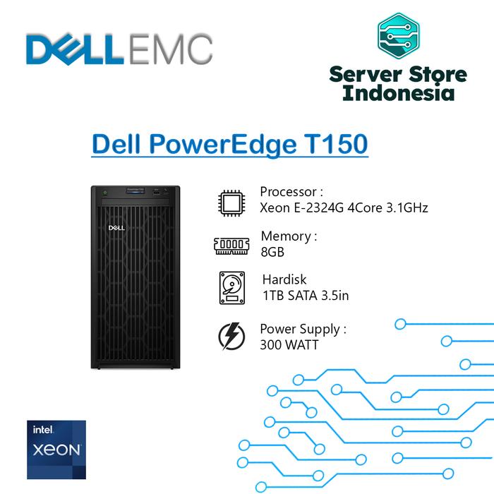 Jual Server Dell Power Edge T150, Xeon E-2324G, 8GB, 1TB - Jakarta ...