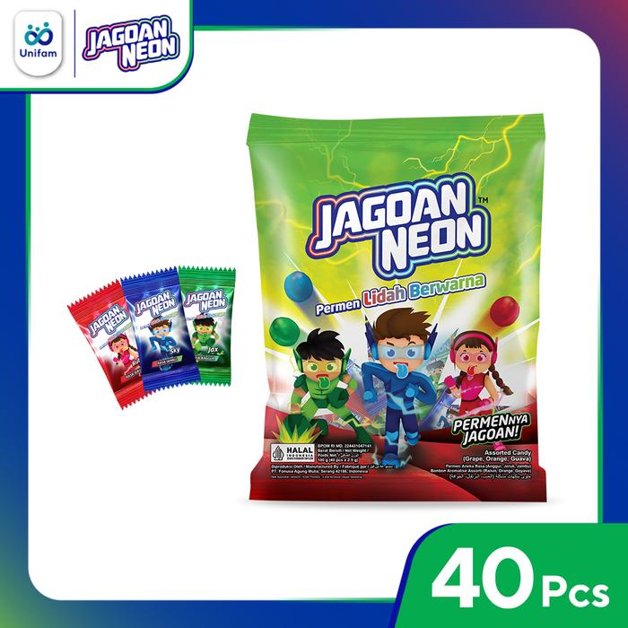 Promo Jagoan Neon Candy Bag 50pcs - Permen Aneka Rasa Anggur, Jeruk ...