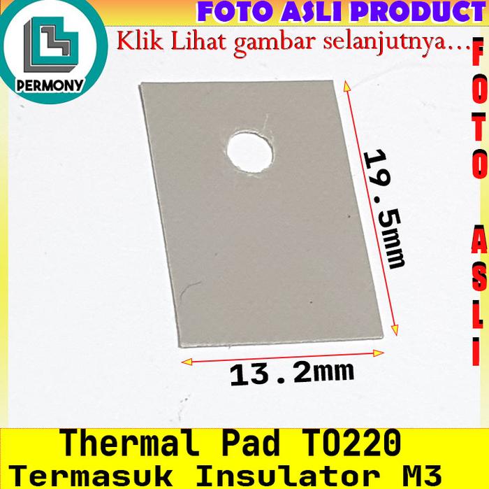 Jual Thermal Pad TO220 transistor Mosfet karet isolator silicon - Pad ...