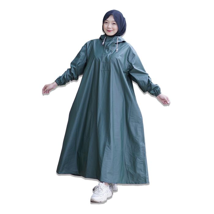 Jual Jas Hujan Guyur Model Gamis rok dengan zipper Bahan premium (Bahan ...