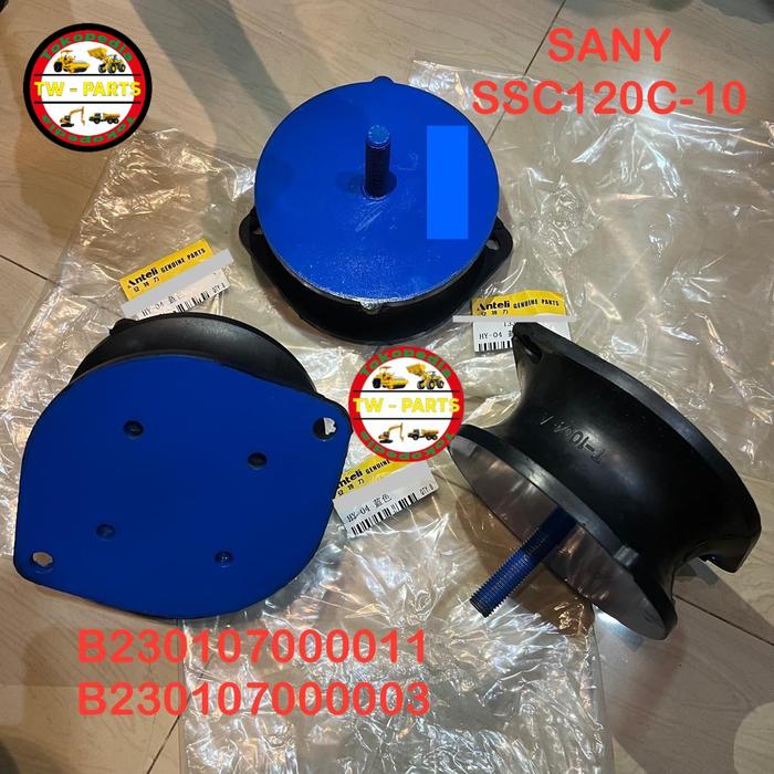 Jual RUBBER DAMPER SANY SSC120C-10 PN B230107000011 B230107000003 BIRU ...