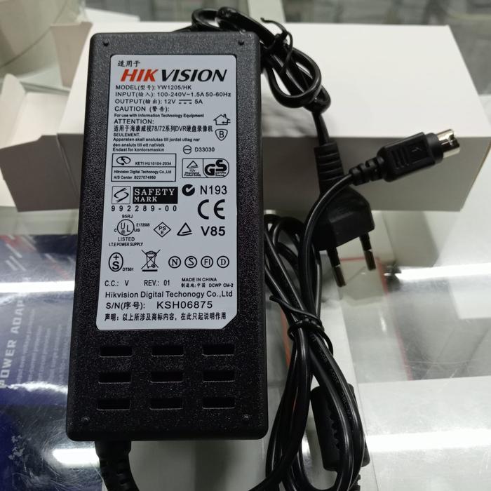 Jual adaptor 12V 5A Hikvision adaptor DVR/NVR 4pin - Jakarta Pusat ...