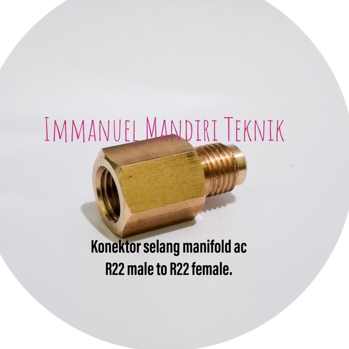 Jual Konektor selang manifold ac R22 male to R22 female / Nepel ...