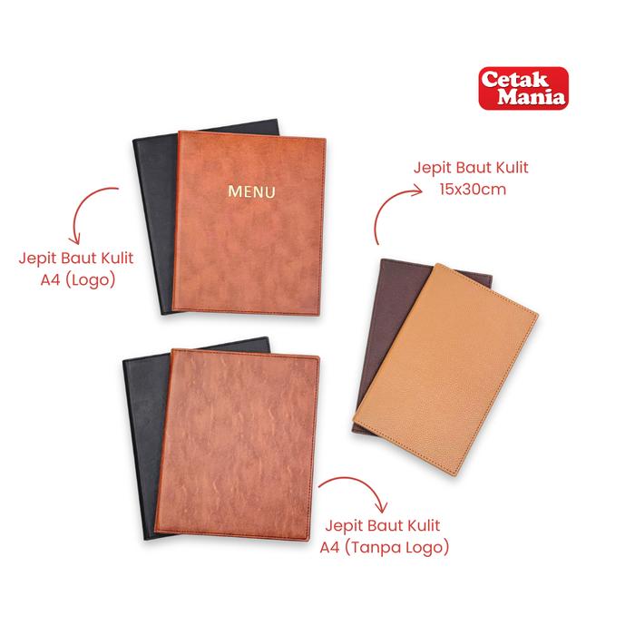 Promo Cetak Mania - Buku Menu Kulit Polos dan Logo Jepit Baut Isi ...