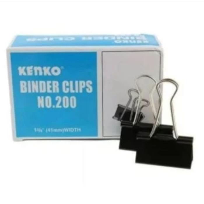 Jual binder klip no 200 joyko atau kenko # klip kertas/ 1pak 12 pcs ...