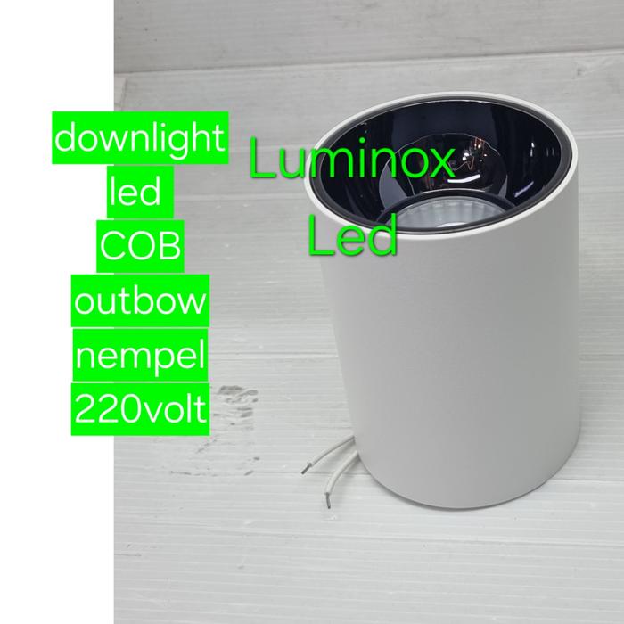 Jual spotlight outbow cob 12w 12watt / downlight nempel ceiling plafon ...