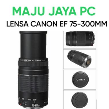 Jual lensa canon 75-300mm usm iii free uv filter 58mm dan lenshood 58mm ...
