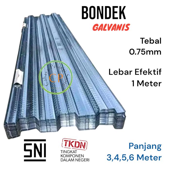 Jual Bondek 0.75 mm / Bondex Plat Cor 0,75 mm - harga per Meter - Kota ...
