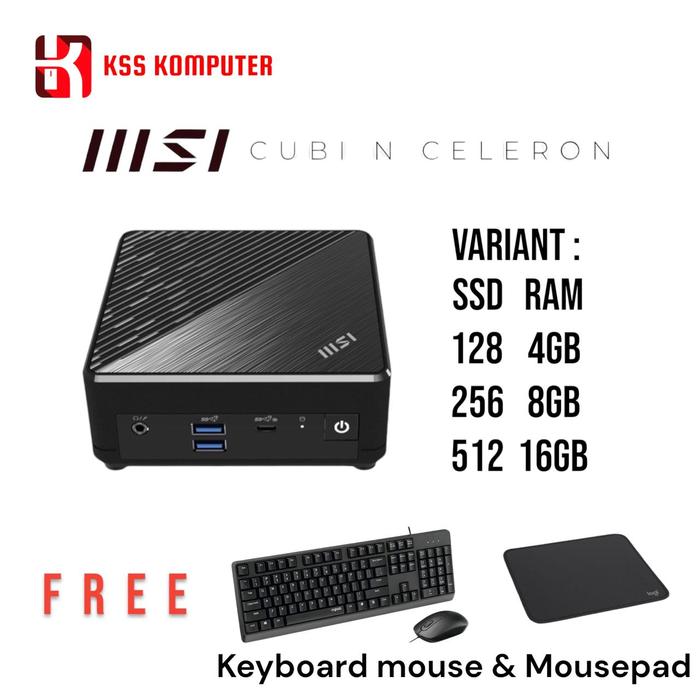 Jual Mini PC MSI Cube N 8GB SSD 256GB Win Siap Pakai - RAM 8GB DDR4 ...