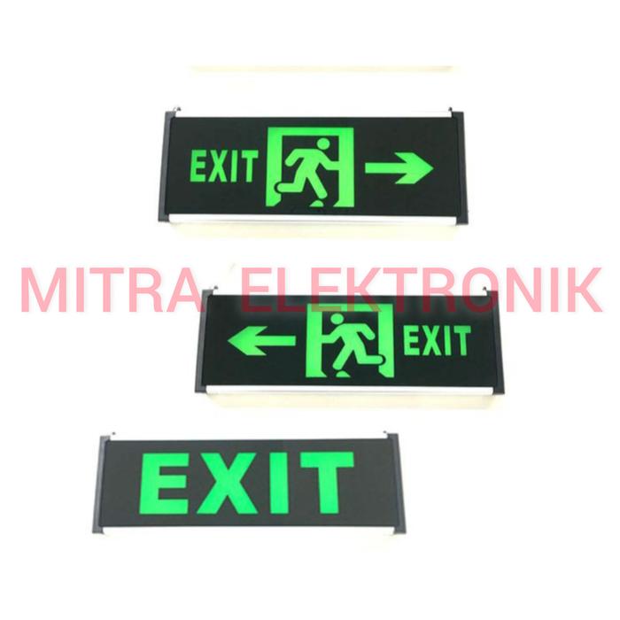 Jual Lampu EXIT Led kaca 2 sisi / EXIT sign led mirror 2 muka - M2 ...