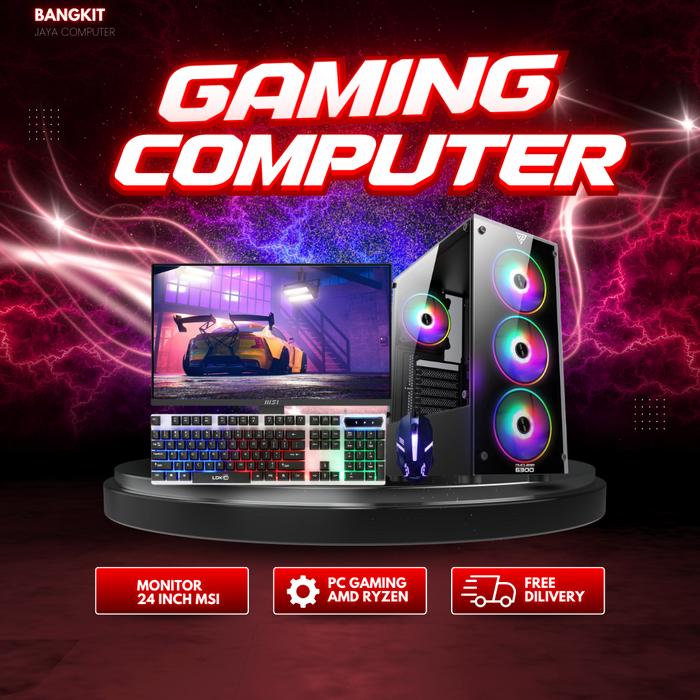 Jual Pc Gaming Fullset Ryzen 3 3200G Ram 8 Gb Monitor 19 inch siap ...