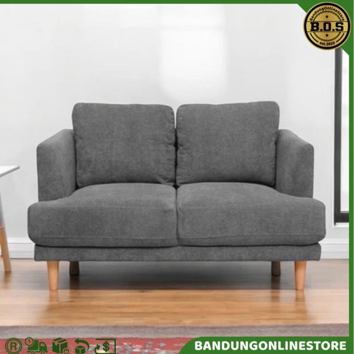 Jual Sofa Fabric 2 Seater Dudukan Abu Selma Sofa Modern Zuko Sofa Ruang ...