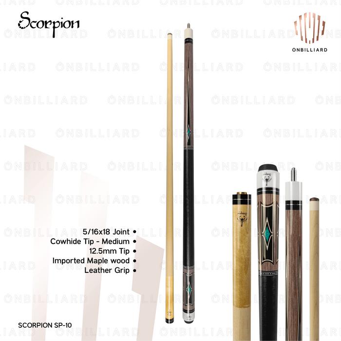 Jual SCORPION Cue Stick Billiard Play Maple Wood Stik Biliar Billiar ...