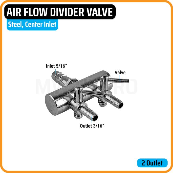 Jual Air Flow Divider Valve Stainless, Center Inlet | Keran Nikel ...