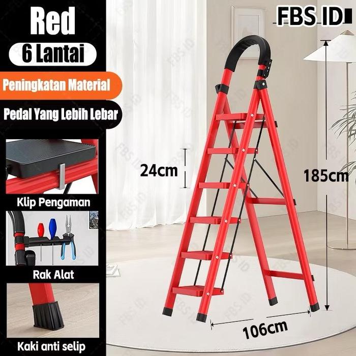 Jual Tangga 3/4/5/6/7/8 Step Putih Lipat / Tangga Lipat Household Steel ...