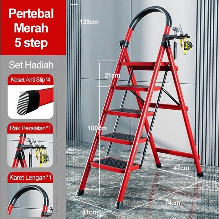 Jual TANGGA LIPAT BESI 4 STEP TANGGA LIPAT PORTABLE MULTIFUNGSI STEP ...