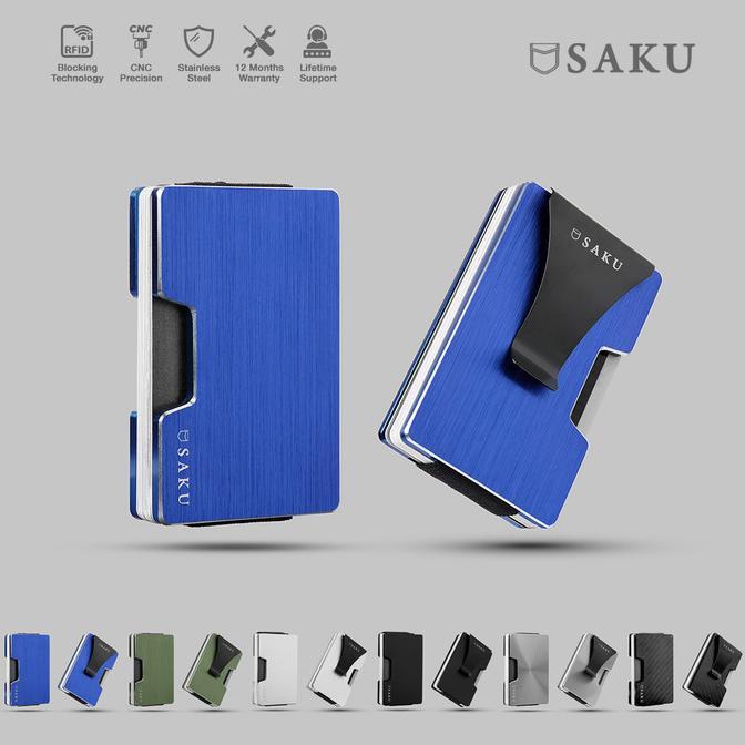 Jual SAKU Dompet Kartu Pria RFID Smart Wallet Card Holder Mini Metal ...