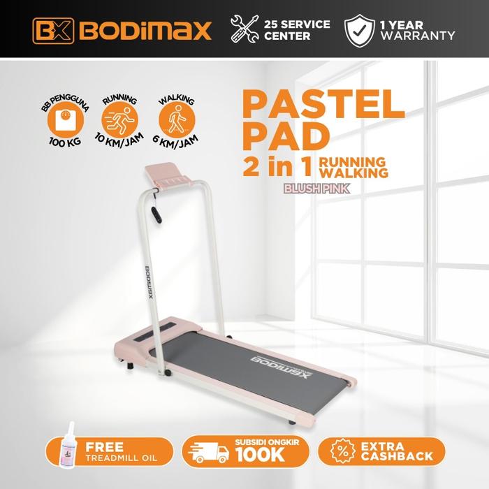 Promo BODIMAX RUNNING PAD PASTEL / TREADMILL/ RUNNING PAD/ GYM / ALAT ...