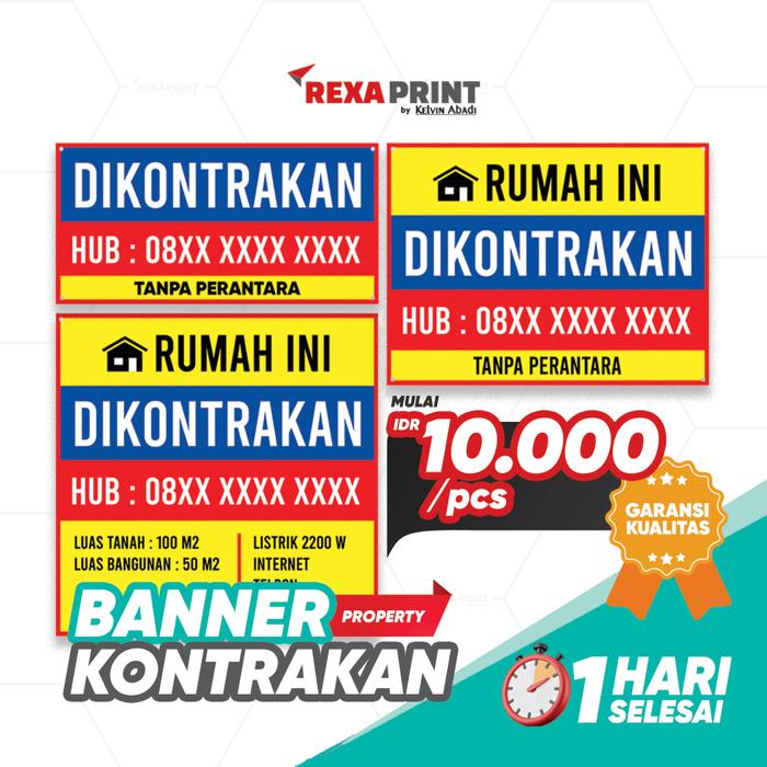 Jual Plang/Banner Rumah | Kios | Properti - 1 x 0,5 m - Jakarta Pusat ...