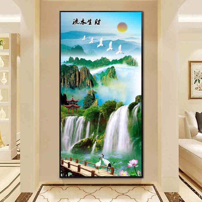 Promo Lukisan Dinding Hiasan 5D Porcelain - Model Air Terjun Gunung ...
