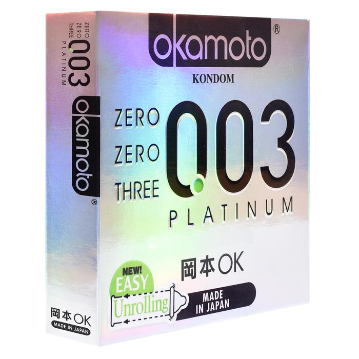 Promo Kondom Tipis Jepang Okamoto 003 Platinum / Real Fit / Aloe ...