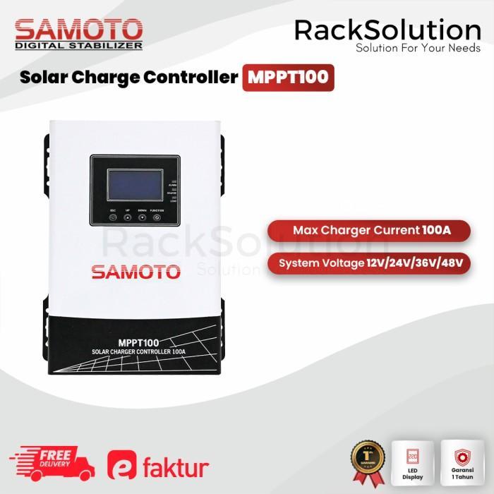 Jual MPPT 100A SOLAR CHARGER CONTROLLER SAMOTO 100A PANEL SURYA 12V 24V ...