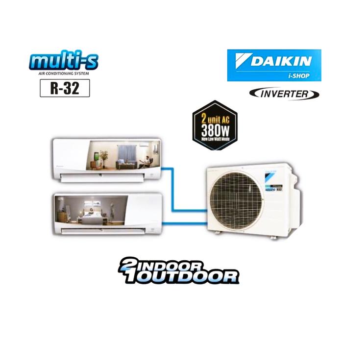 Jual AC DAIKIN MULTI SPLIT COMBO 2MKC20 (1/2 PK +1/2 PK) atau (15 + 15 ...