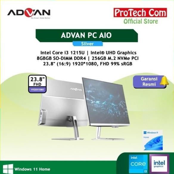 Jual PC ALL IN ONE ADVAN ONE PC i3-1215U 8GB 256GB 23,8" FULL HD ...