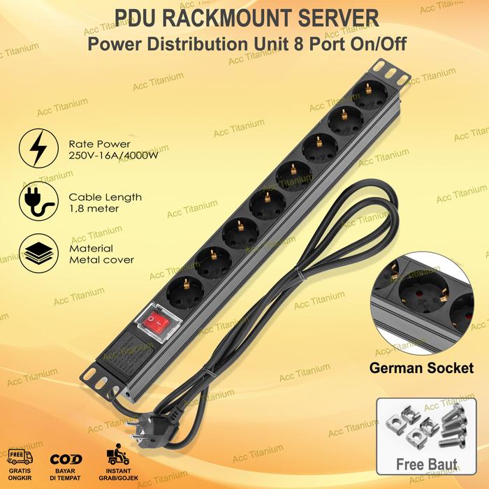 Jual Stop Kontak PDU Power Distribution Unit 6 Port, 8 Port, 10 Port ...