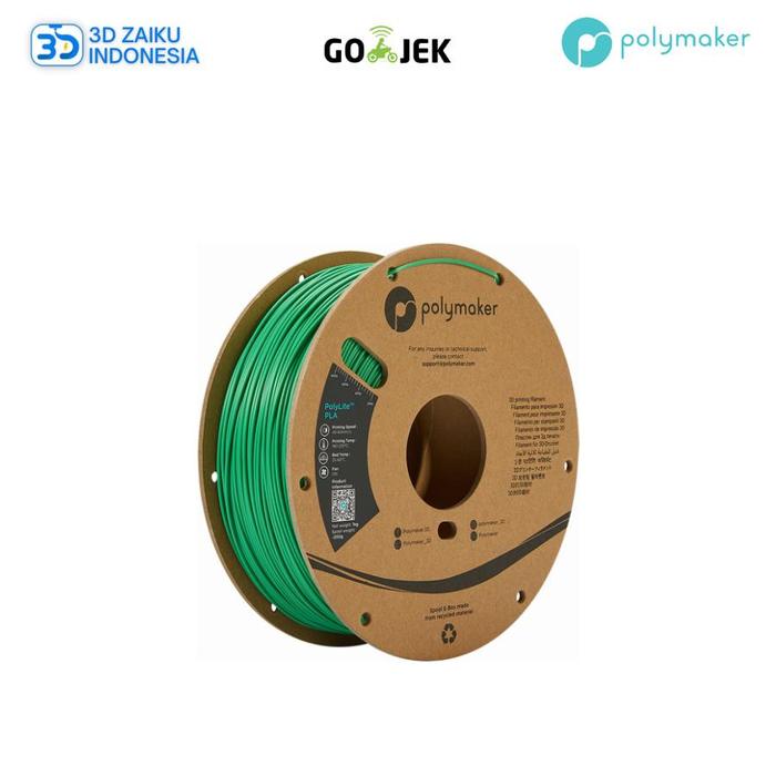 Jual Original PolyMaker PolyLite PLA 3D Printer Filament - Green ...