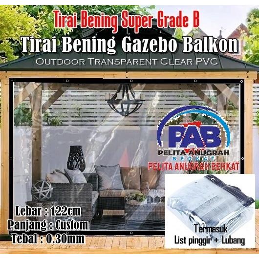 Jual Tirai Plastik Tebal Penahan Tampias Hujan Transparan Outdoor ...