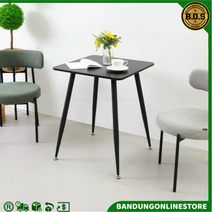 Jual Meja Cafe Modern Persegi 60x60 Cm Hitam Informa Meja Makan ...